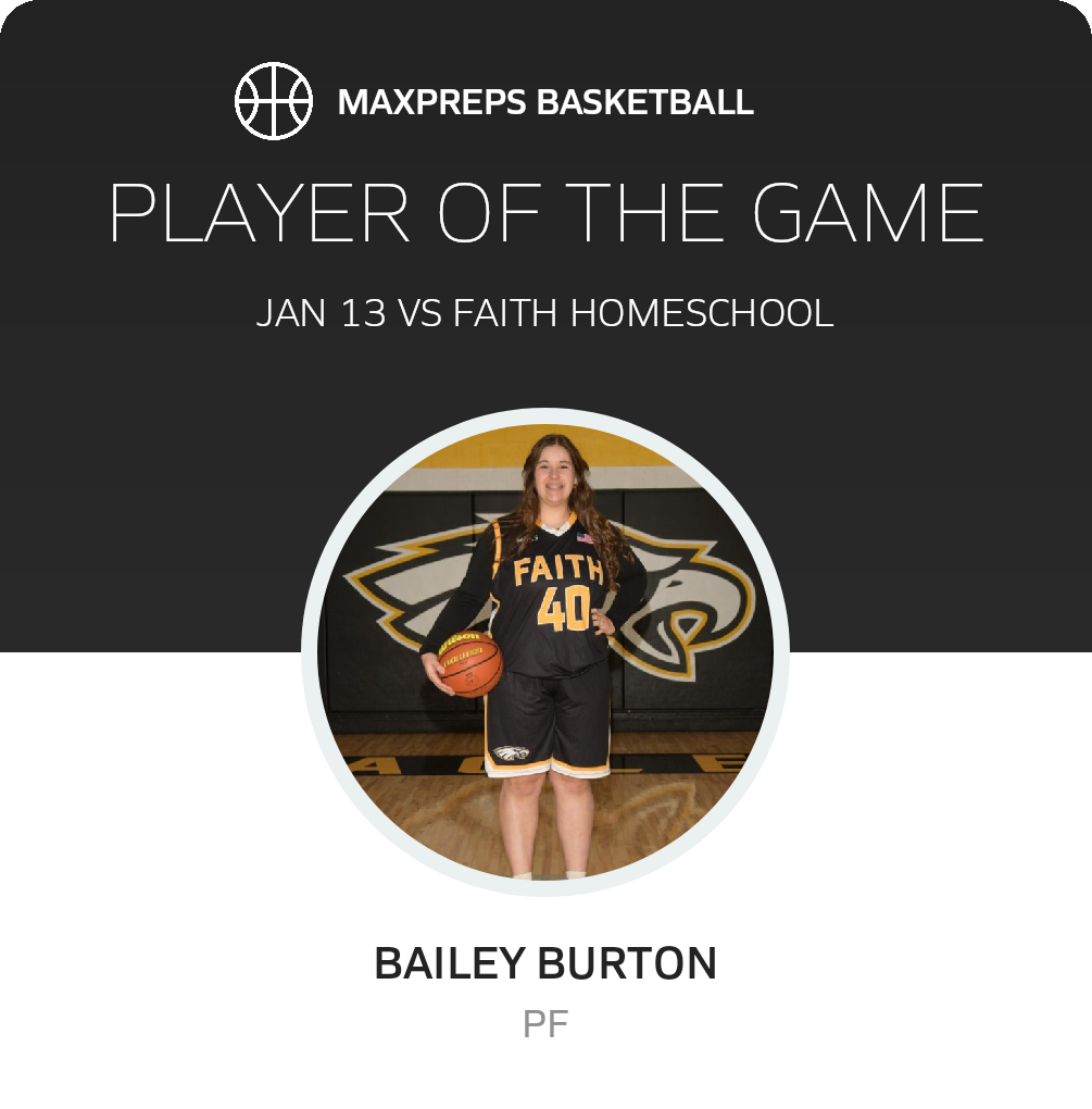 FAITH HomeSchool vs Faith Baptist | Girls Basketball | 1/13