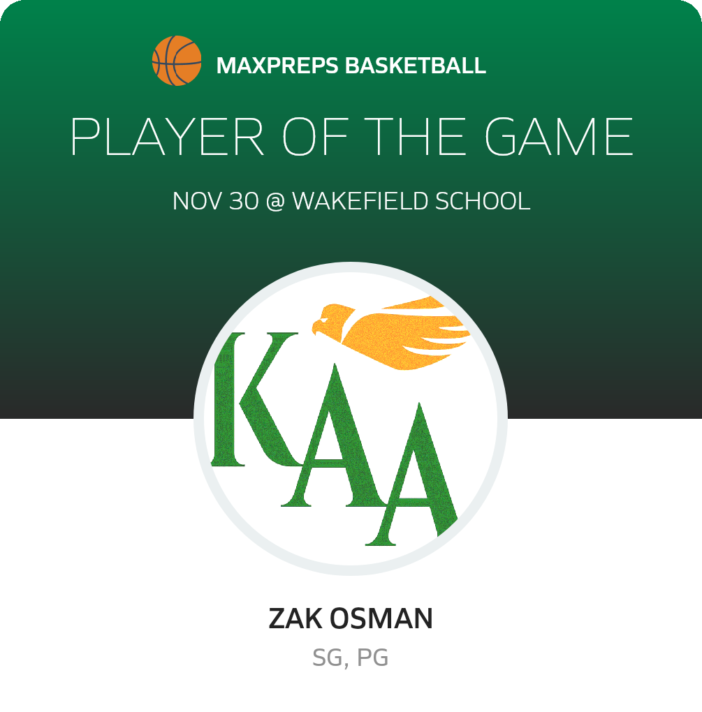 Zak Osman's King Abdullah Academy Career Home