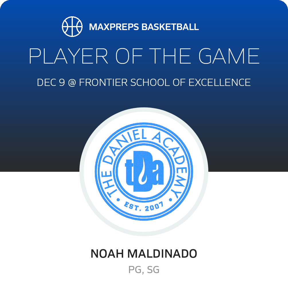 The Daniel Academy vs Frontier School of Excellence | Basketball | 12/9 ...