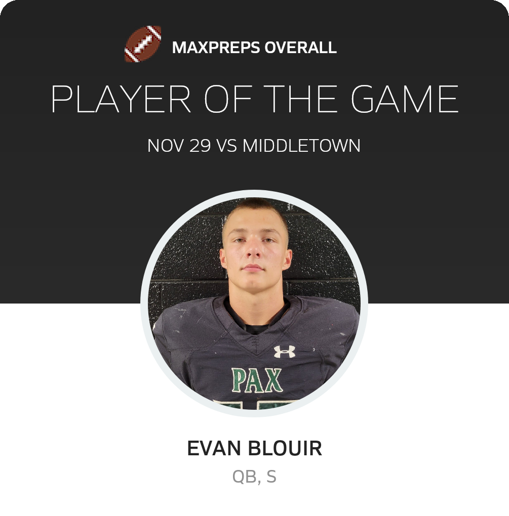 Evan Blouir's Patuxent High School Career Home