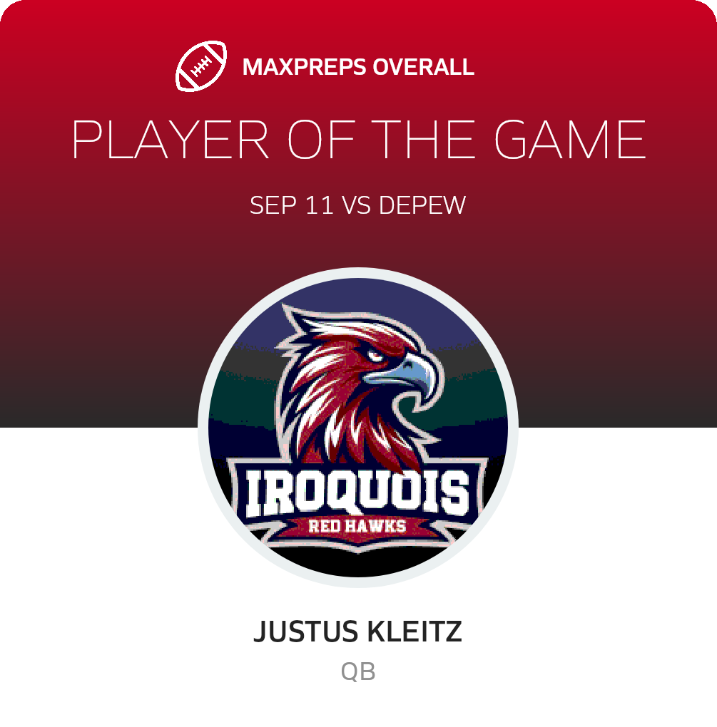 Justus Kleitz's Iroquois High School Career Home