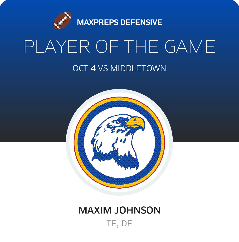 Maxim Johnson's Line Mountain High School Career Home