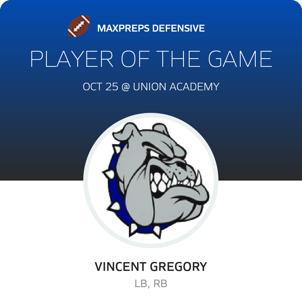 Vincent Gregory's High School Career Home