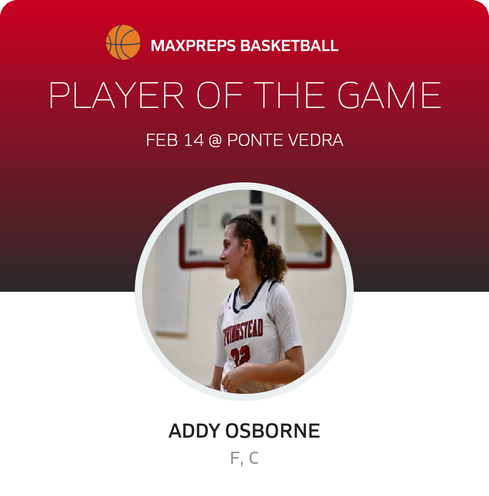 Springstead High School (Spring Hill, FL) Girls Varsity Basketball