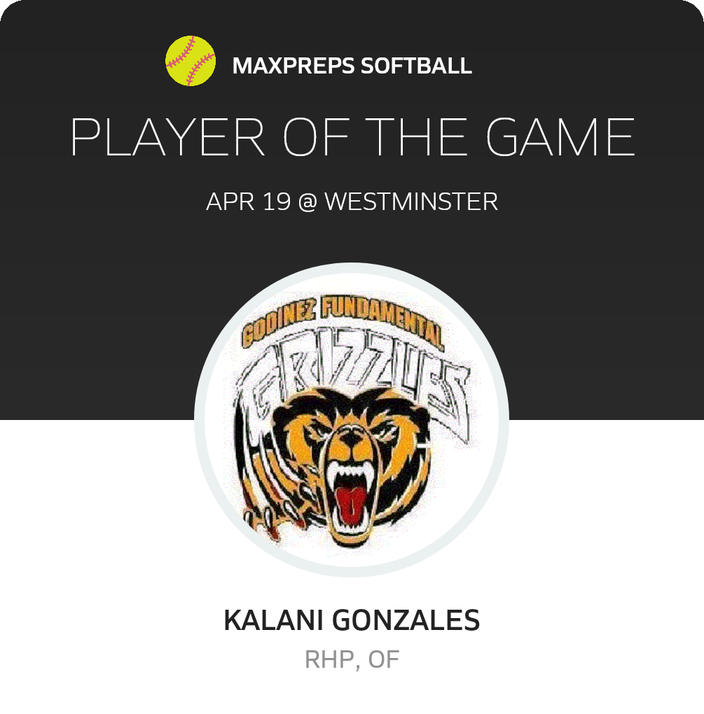 Godinez Fundamental High School (Santa Ana, CA) Varsity Softball