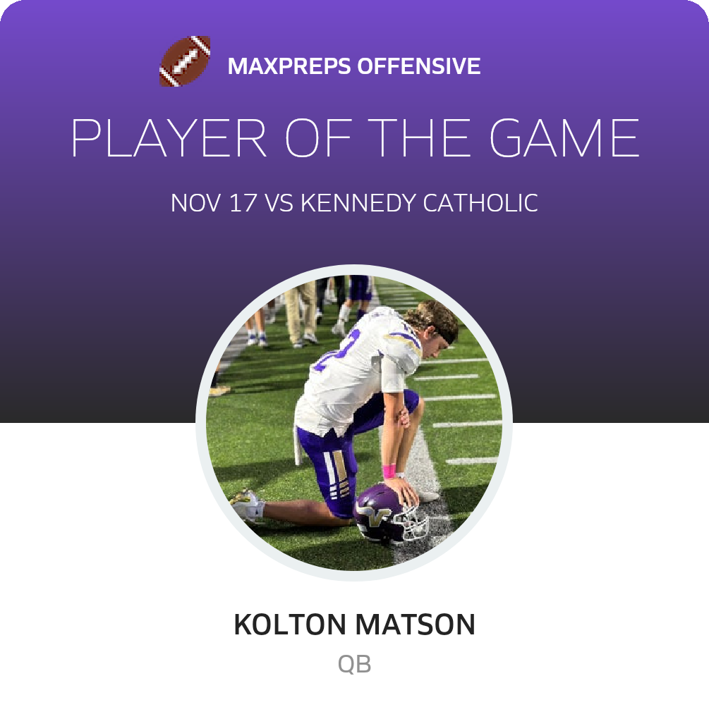 Kolton Matson's High School Career Home