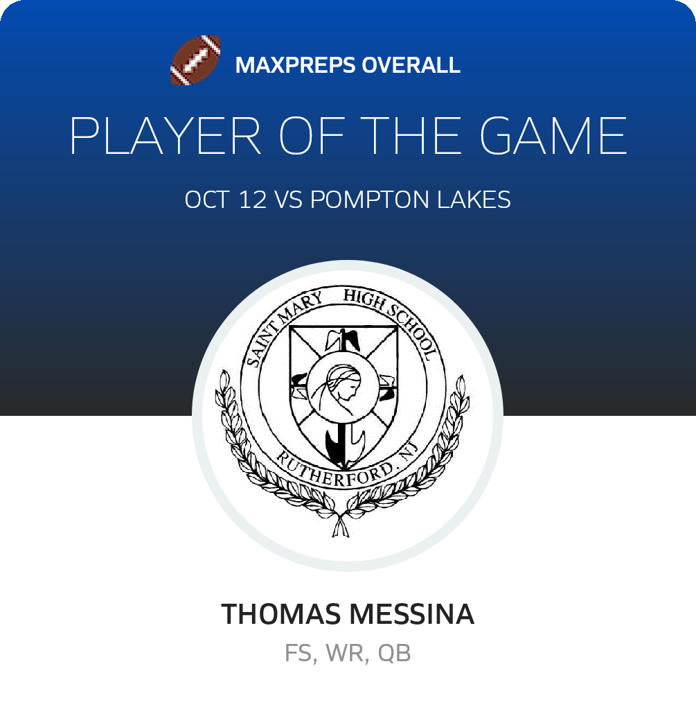 Thomas Messina's St. Mary High School Career Home