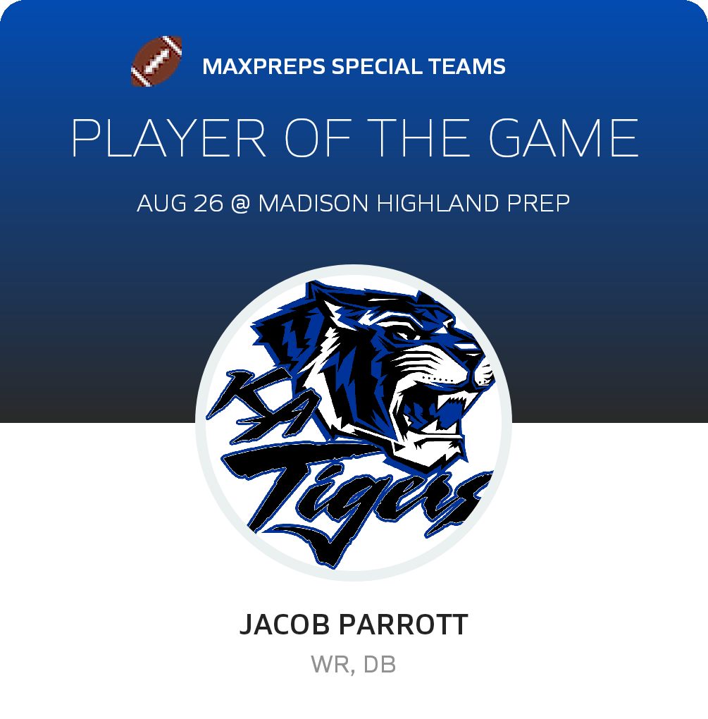 jacob parrott's Awards | MaxPreps