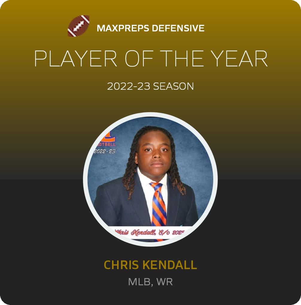 Chris Kendall's Awards | MaxPreps