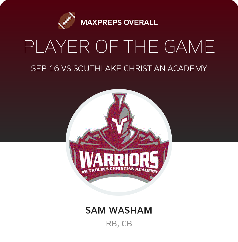 Metrolina Christian Academy (Indian Trail, NC) Varsity Football