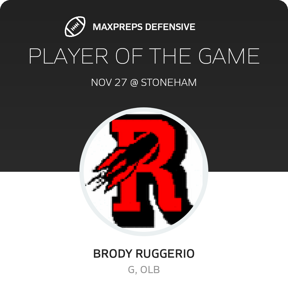 Reading Memorial vs Stoneham | Football | 11/27/2025