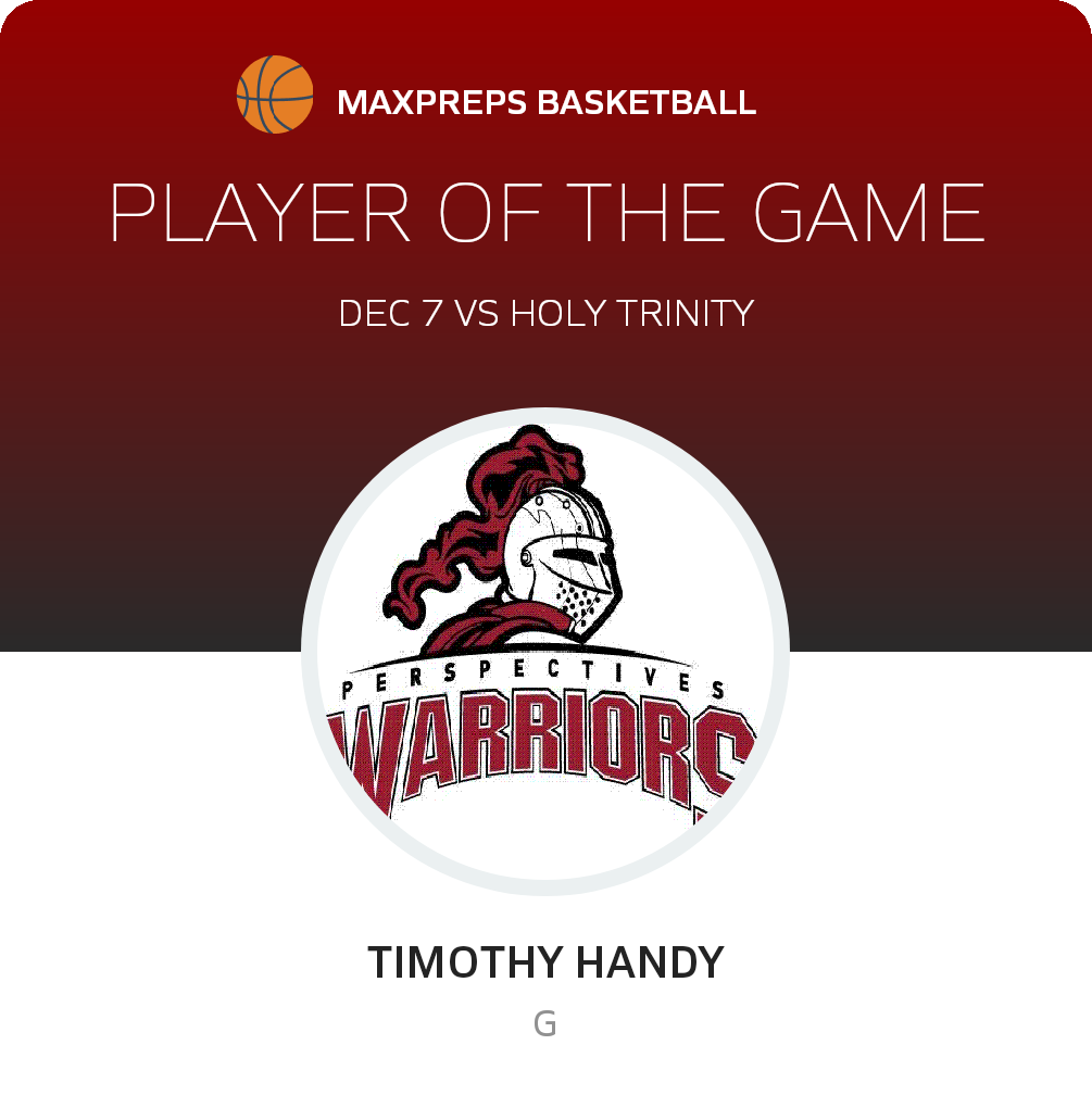 Timothy Handy's (Chicago, IL) Awards | MaxPreps