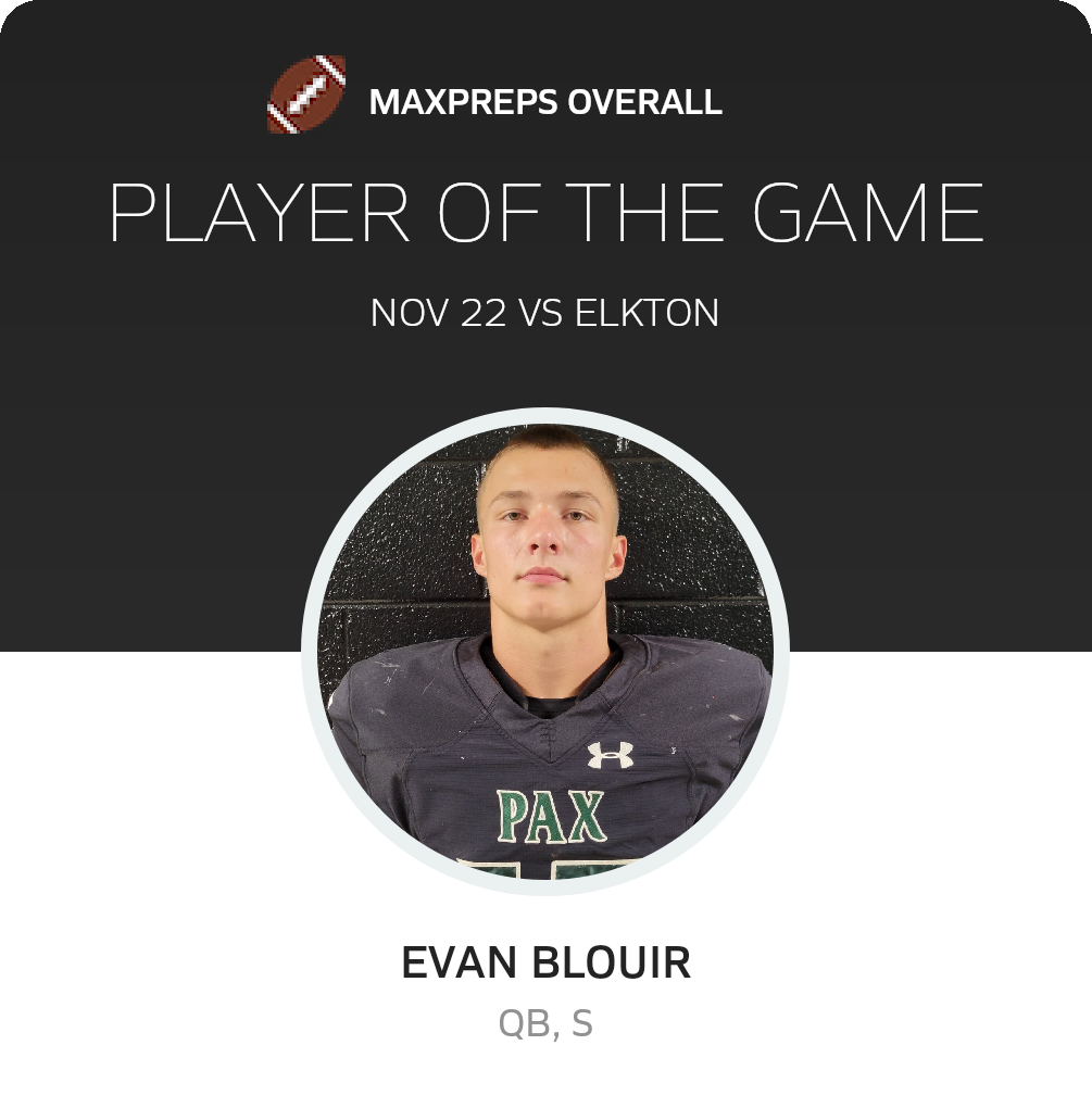 Evan Blouir's Patuxent High School Career Home
