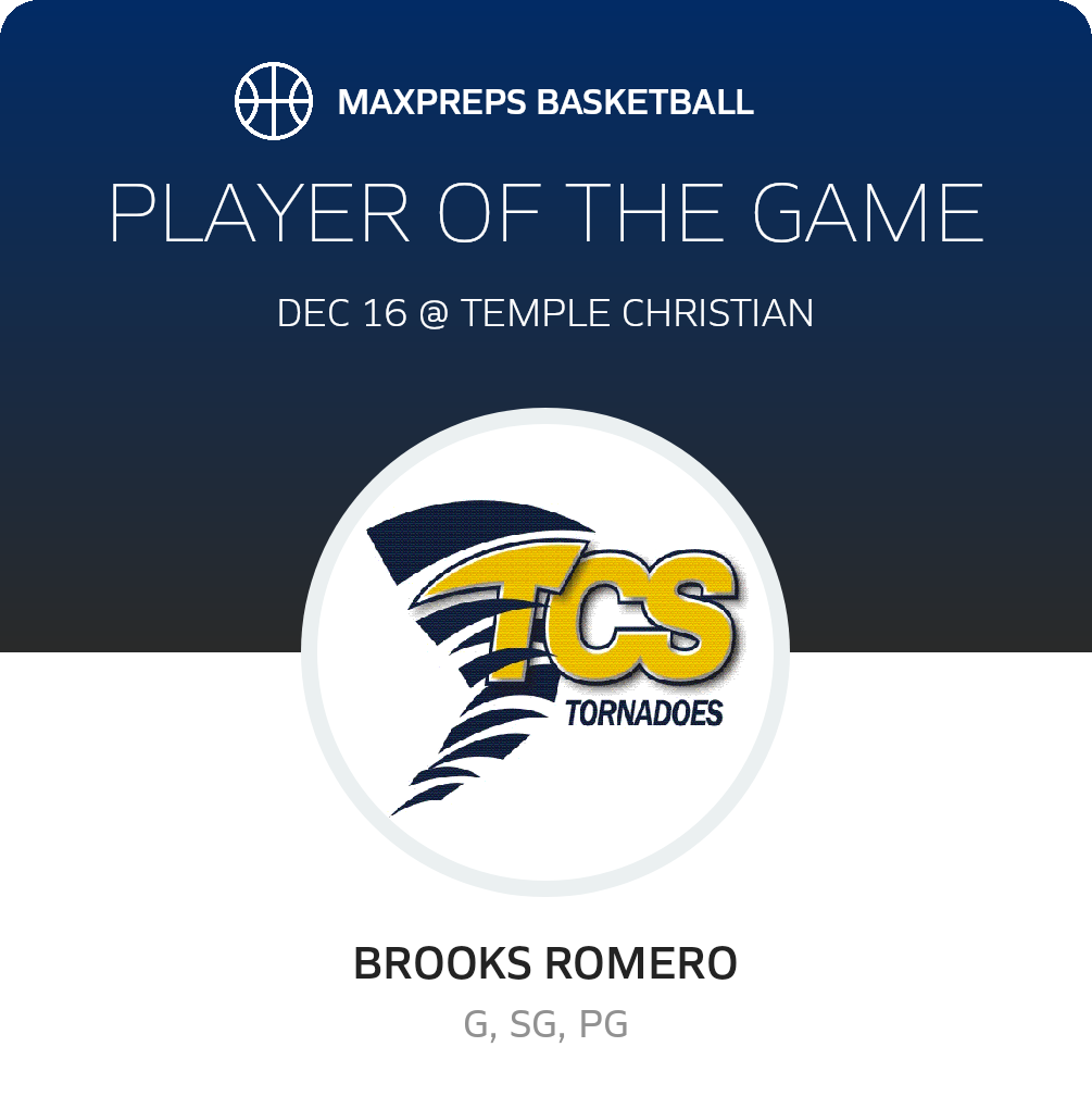 Brooks Romero's Timberlake Christian High School Career Home