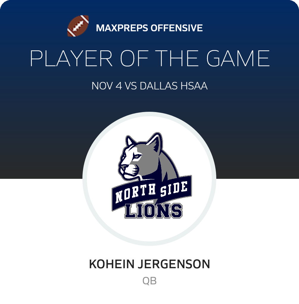 Northside Lions Sports Association vs Dallas HSAA | Football | 11/4/2023