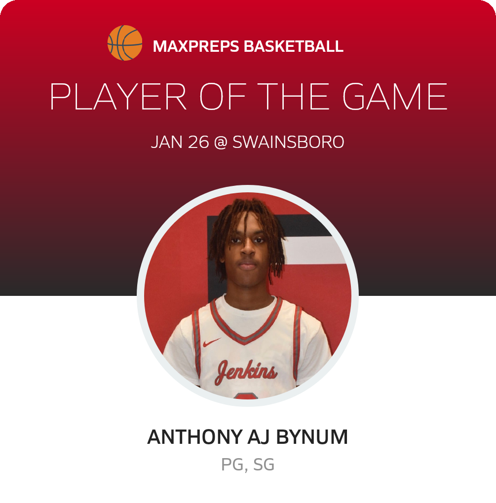 Anthony Aj bynum's Jenkins High School Career Home