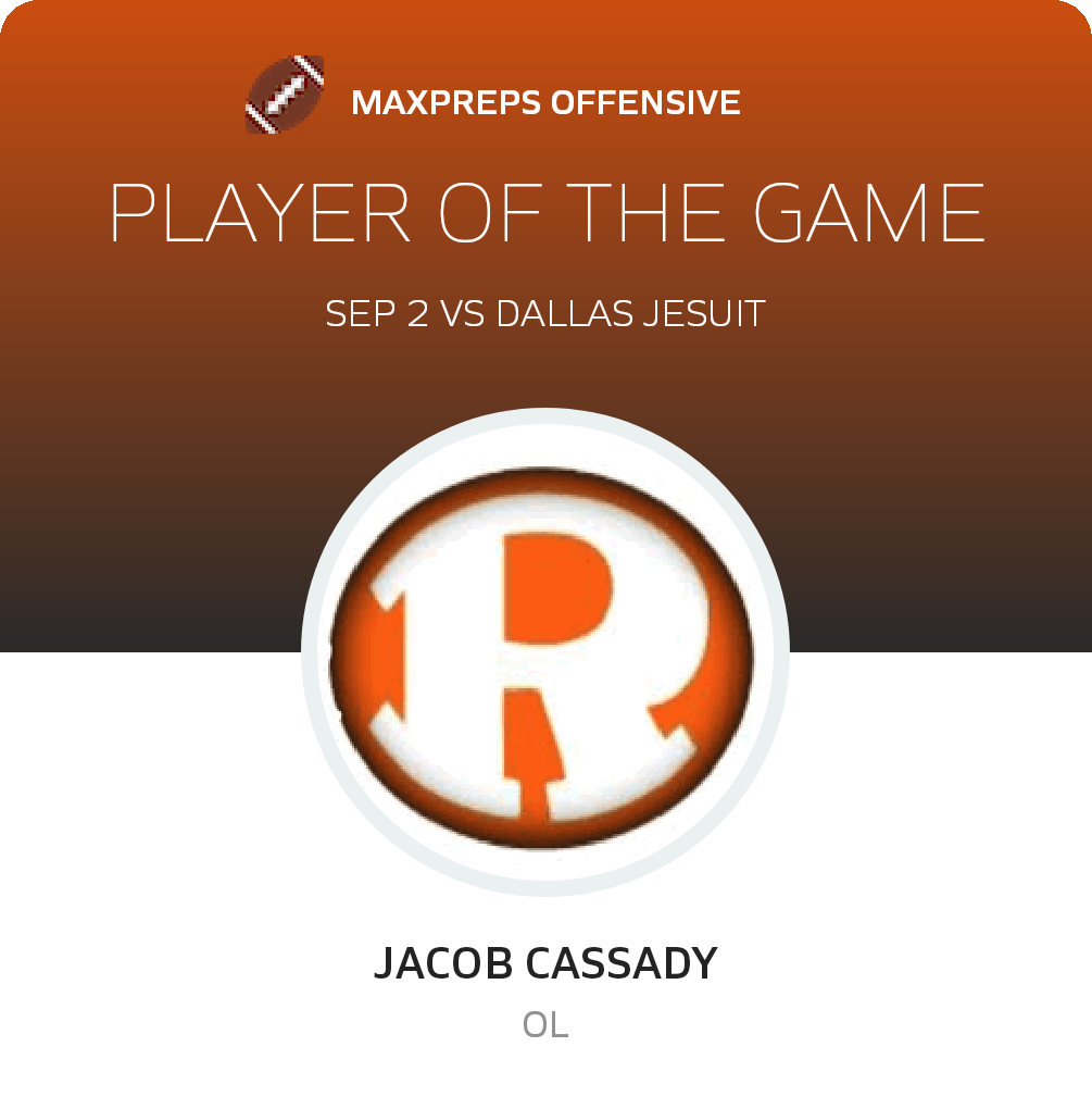 Jacob Cassady's Awards | MaxPreps